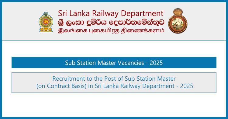Sub Station Master Vacancies 2025 – Railway Department ...